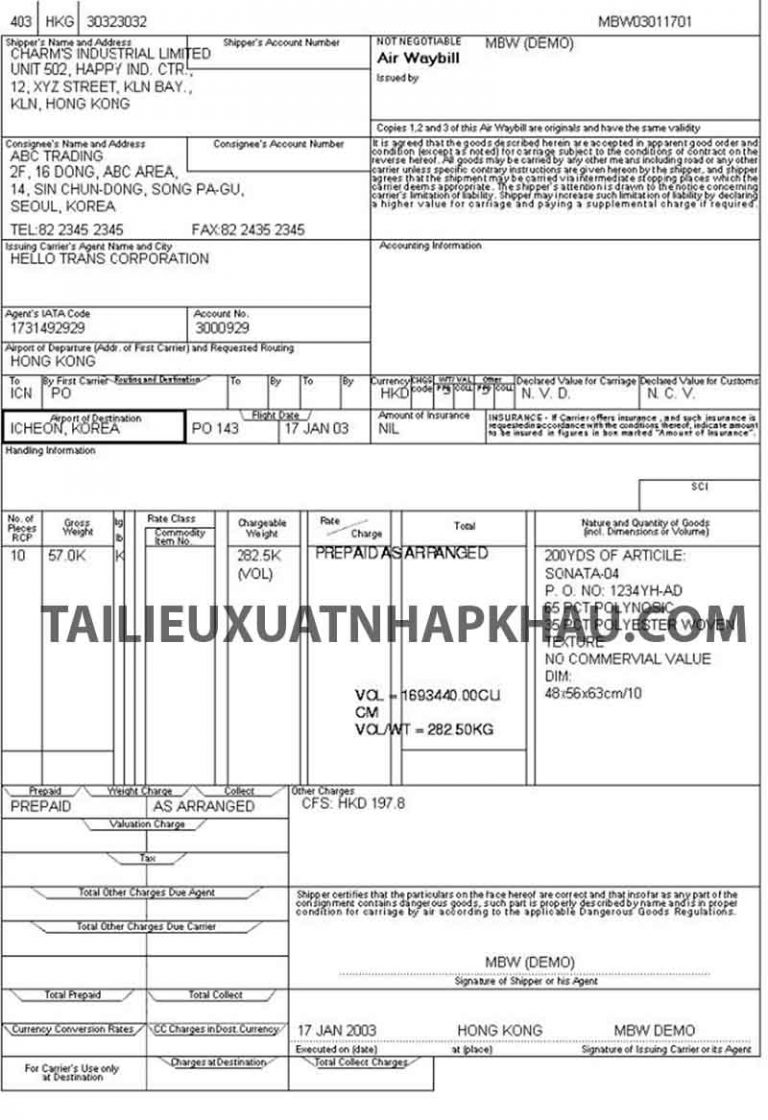 House Airway Bill (HAWB) Là Gì? Phân Biệt MAWB Và HAWB